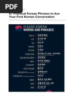 10 Basic Korean Conversations Script | PDF | Politics Of Korea | East Asia