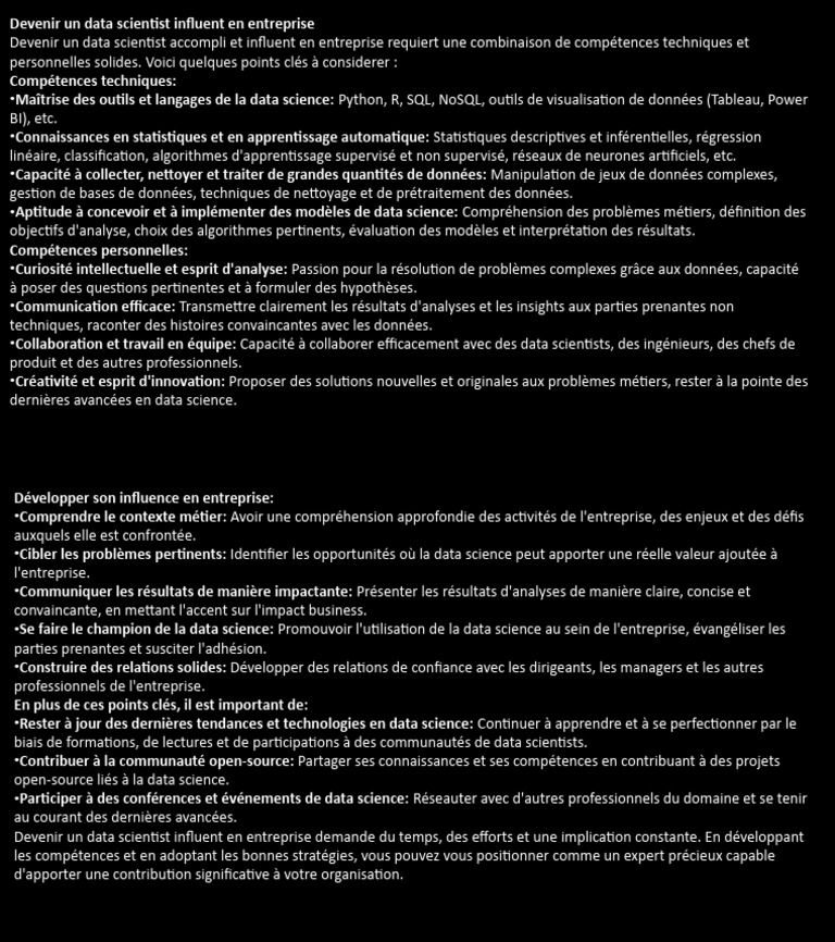 Devenir Data Scientist | PDF | Science des données | Apprentissage ...