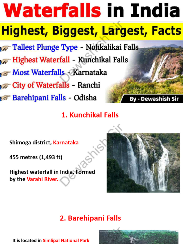 Waterfalls in India | PDF