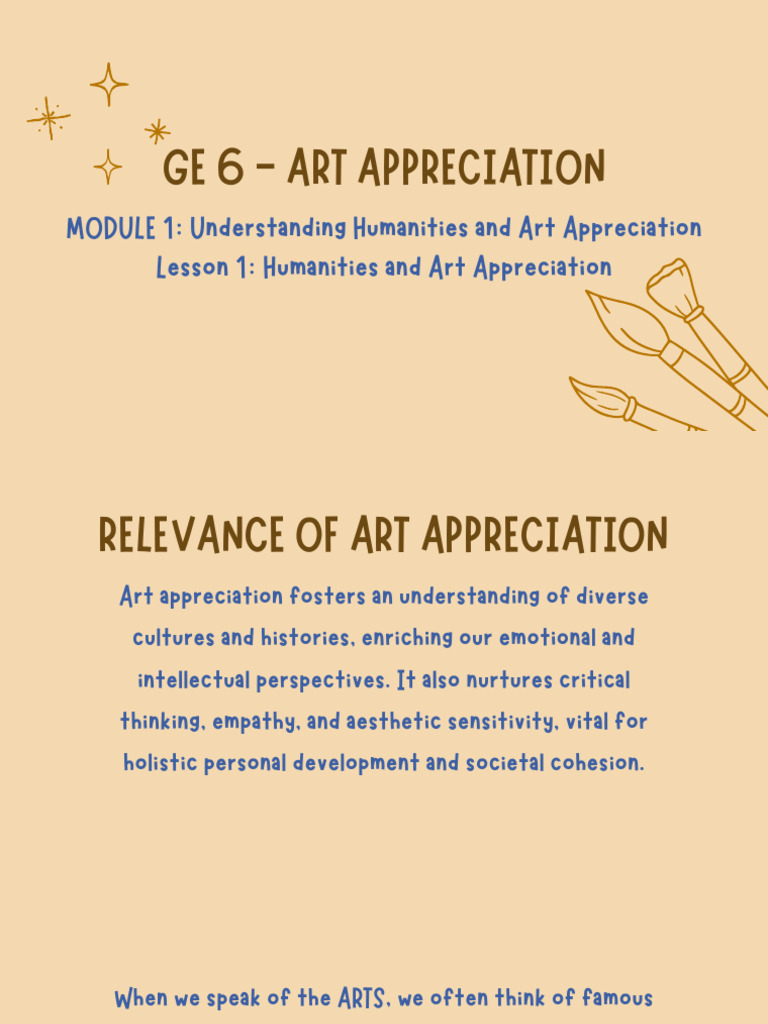 Art Appreciation: Understanding Its Essence | PDF | Aesthetics | Creativity