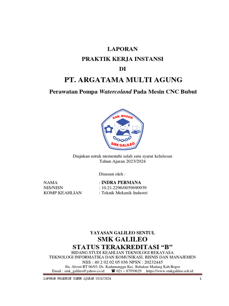Laporan Indra Permana Tmi 12b | PDF | Bisnis | Teknologi & Rekayasa