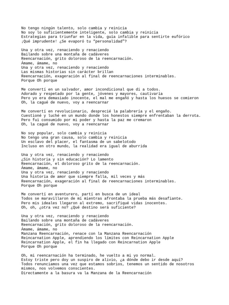 Reincarnation Apple | PDF