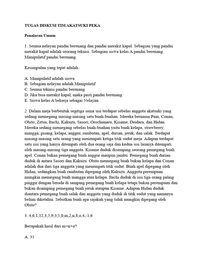 Tugas Diskusi Akatsuki | PDF