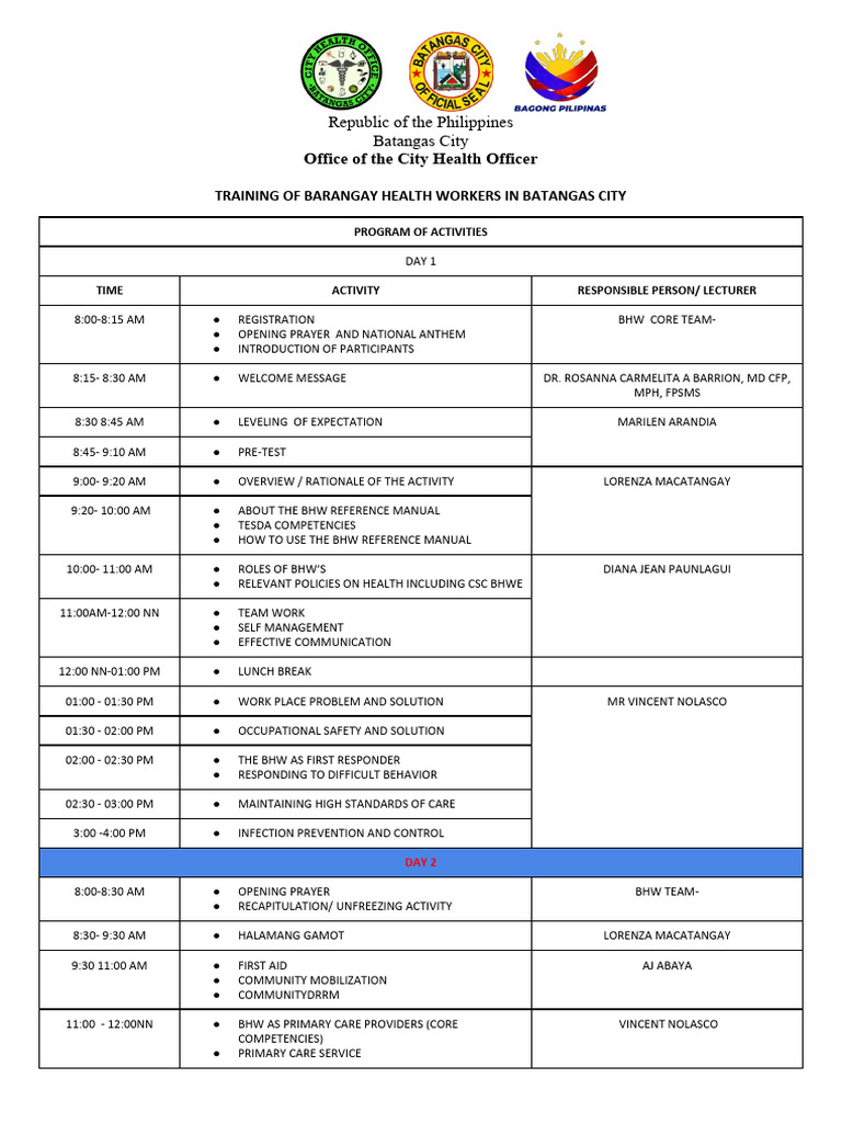 BHW Program | PDF | Medical Humanities | Medicine