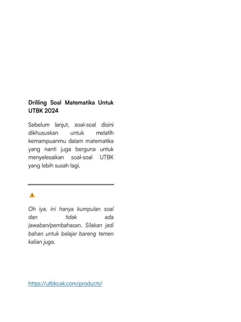 Drilling Soal MTK | PDF