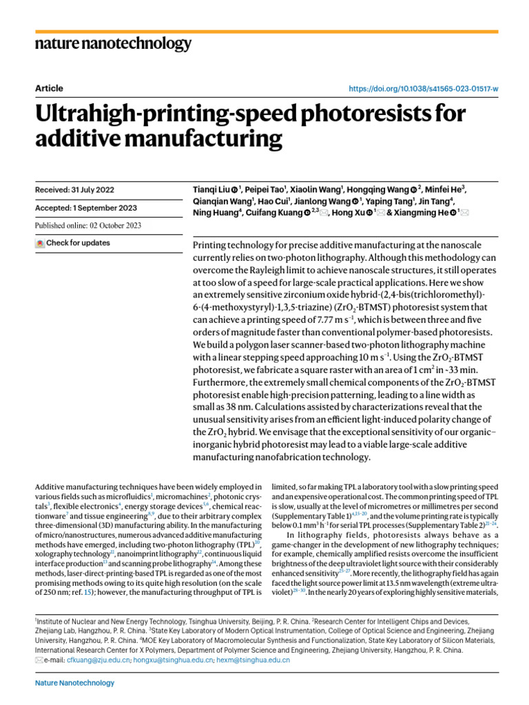 High Sensitivity Photo Resist | PDF | Photolithography | Ultraviolet ...