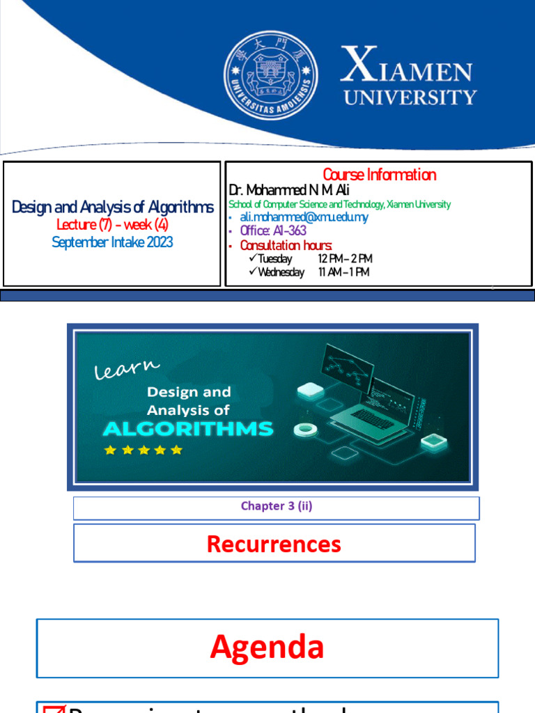 Chapter 3(ii)-Recurrences | PDF | Mathematical Analysis | Computer Programming