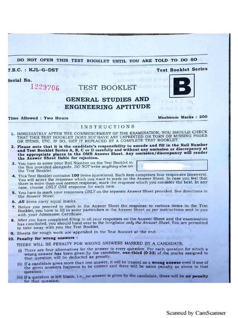 GS-&-Engineering-Aptitude-Question-Paper-SET-B | PDF