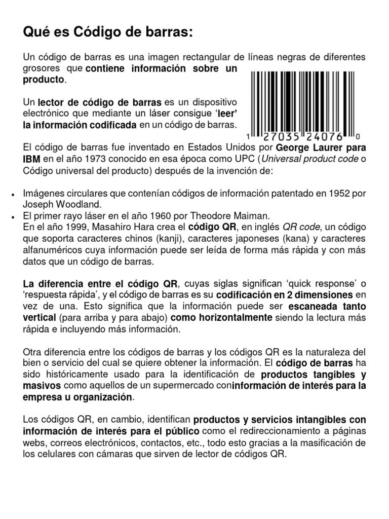 Qué Es Código de Barras | PDF