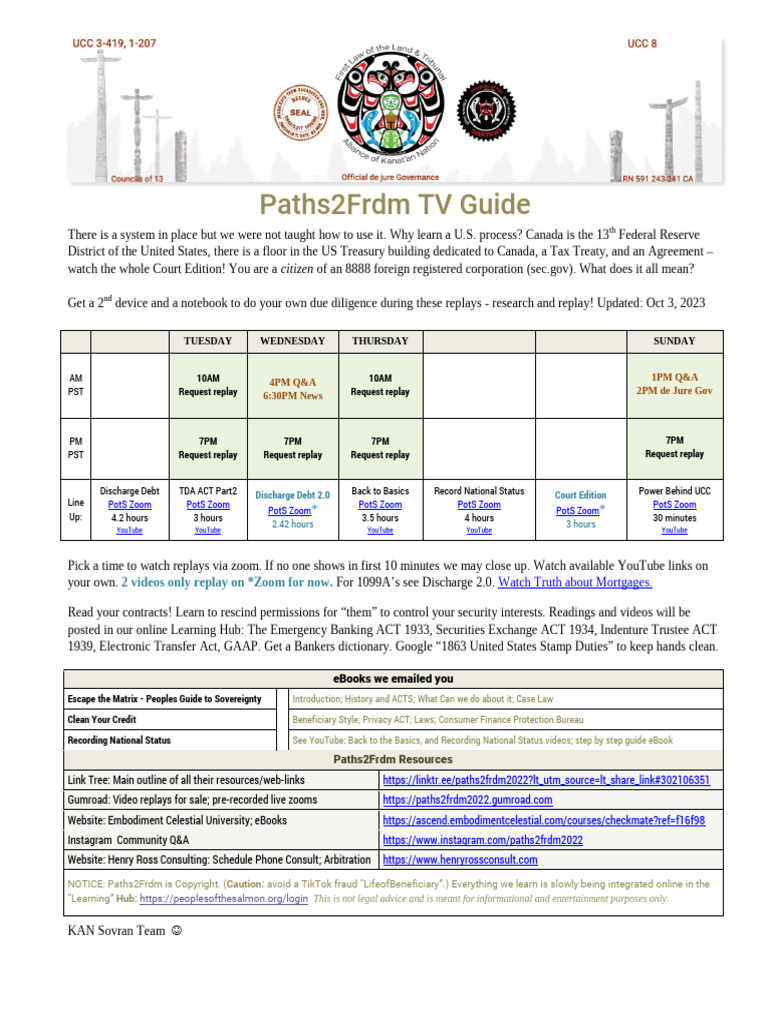 Paths2Frdm TV Guide and Resources | PDF | Private Law | Business Law