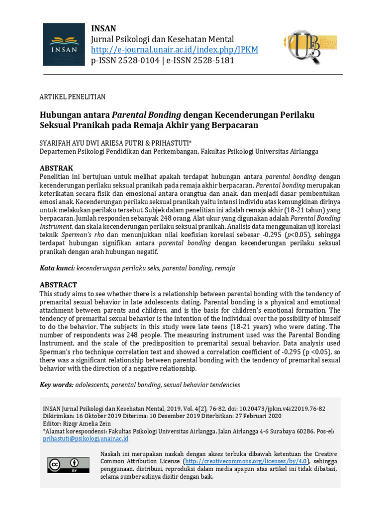 Admin,+ (FINAL) Hubungan Antara Parental Bonding Dengan Kecenderungan Perilaku Seksual Pranikah ...