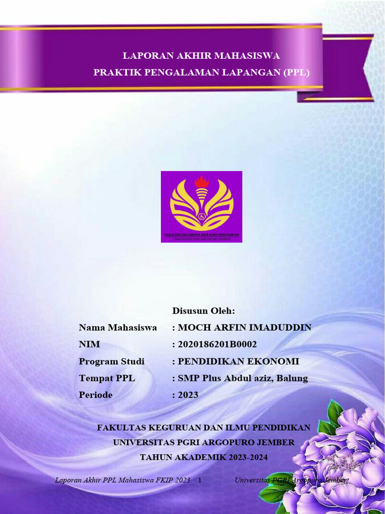 Laporan Akhir PPL 2023-Moch Arfin Imaduddin 2023 | PDF | Karier & Perkembangan | Sains & Matematika