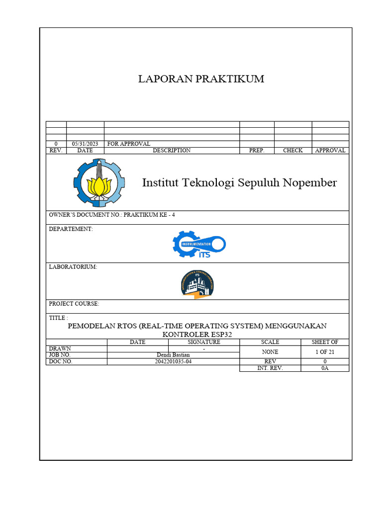 Template Laporan Praktikum Sister p4 | PDF | Teknologi & Rekayasa