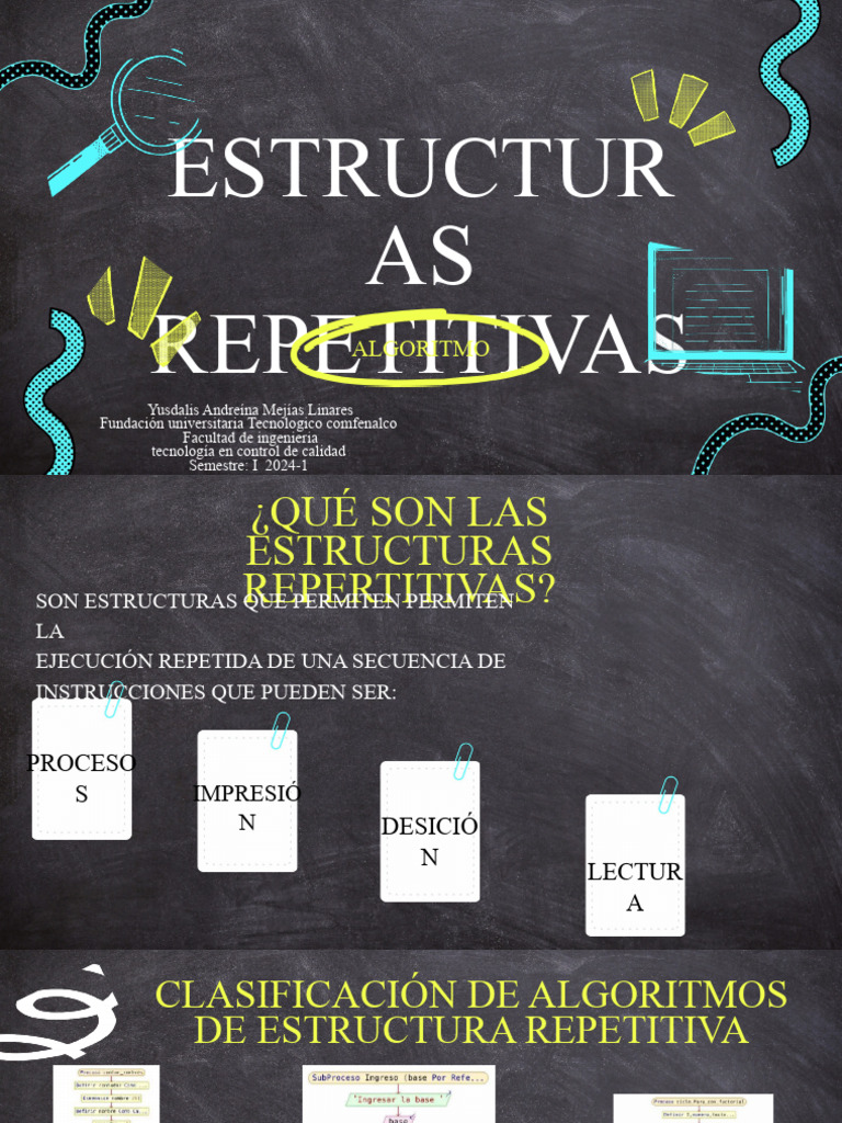 Estructuras Repetitivas TCC 2024-1 | PDF | Algoritmos | Algoritmos y ...