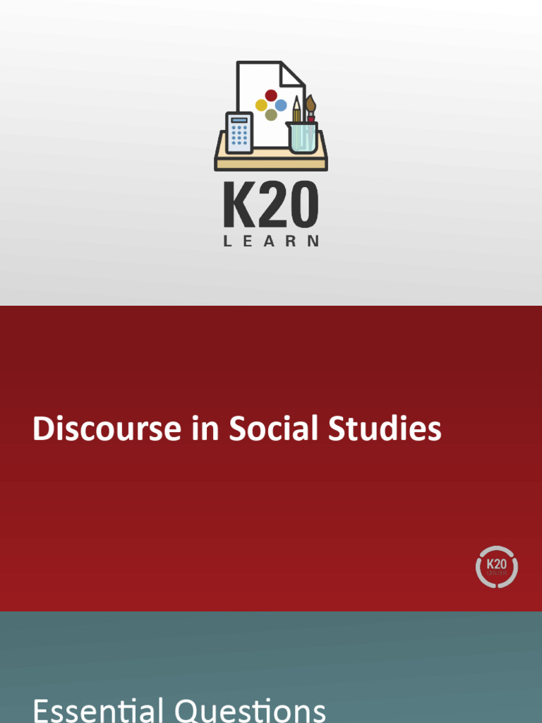 Discourse in Social Studies | PDF | Discourse | Thought