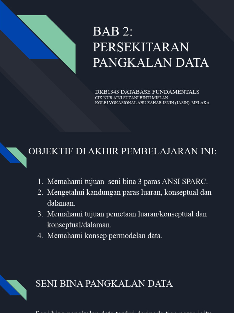 Bab 2_ Persekitaran Pangkalan Data | PDF