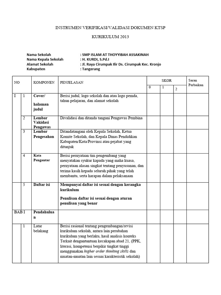 Instrumen Verifikasi Pdf
