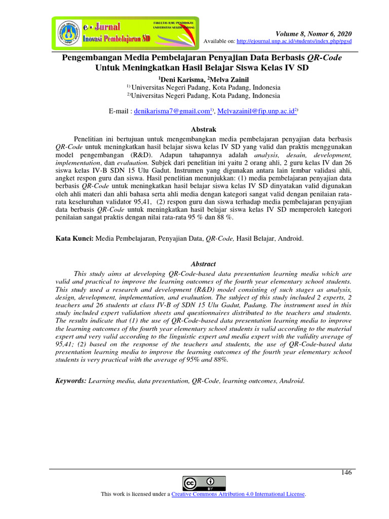 Pengembangan Media Pembelajaran Penyajian Data Ber | PDF | Komputer