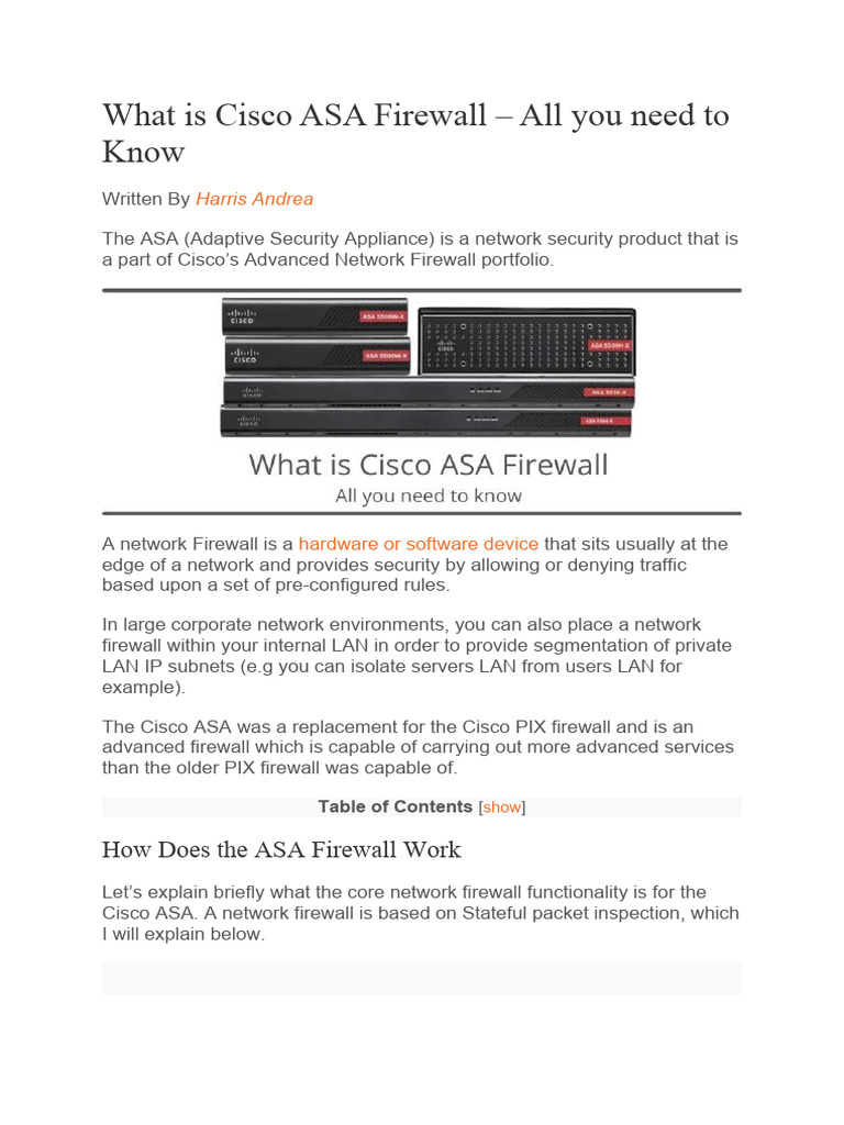 Overview of Cisco ASA Firewall Features | PDF | Domain Name System ...