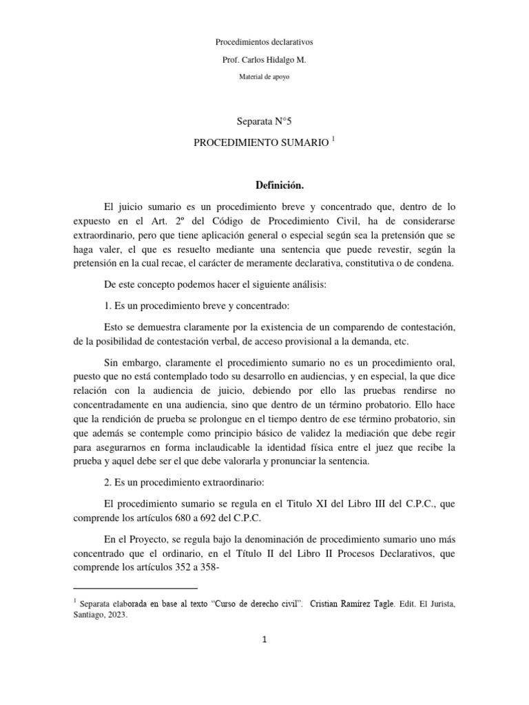 Separata N°5 | PDF | Demanda judicial | Sentencia (ley)