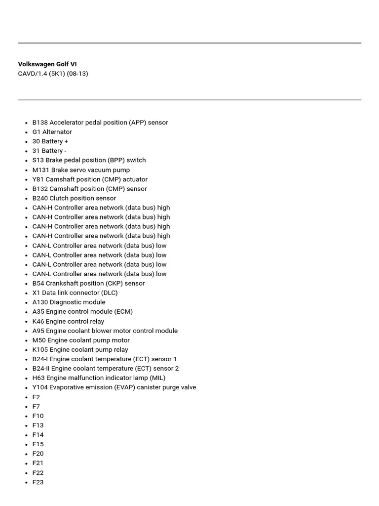 VW Golf 1.4 Cadv Ad Ecm 2011 | PDF | Throttle | Turbocharger