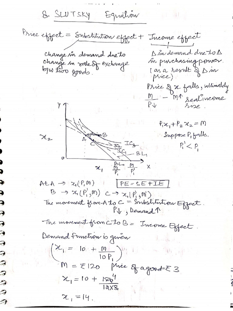 Slutsky Equation | PDF