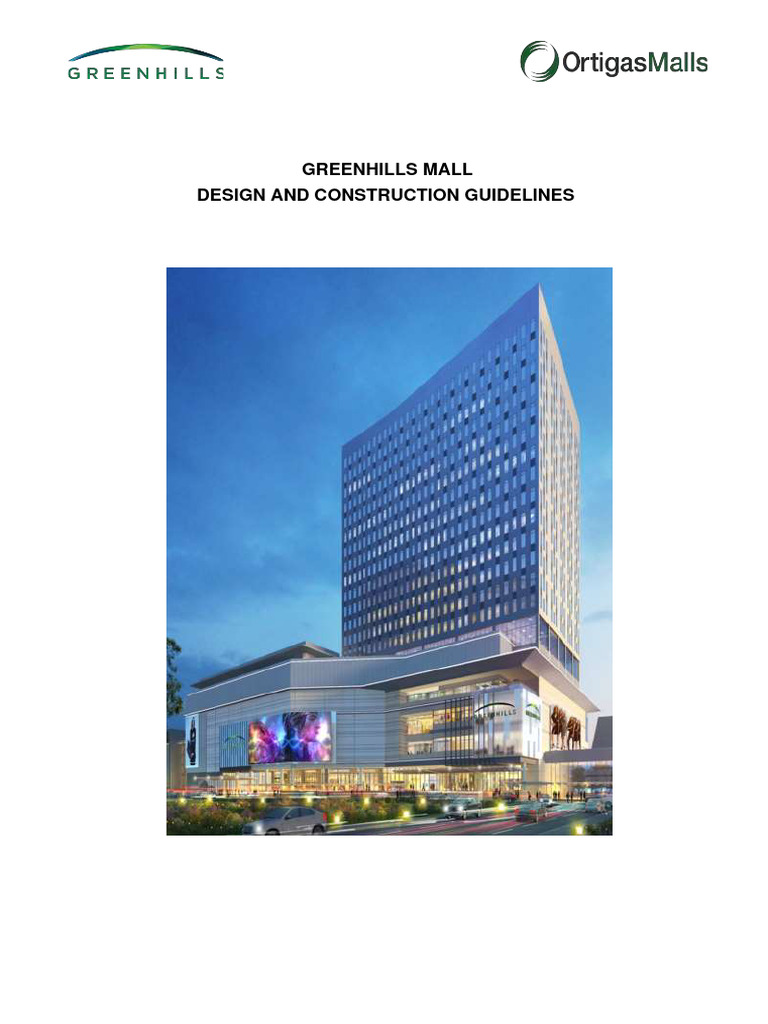 GH Mall's Design & Construction Guidelines 1 | PDF | Wall | Ceiling