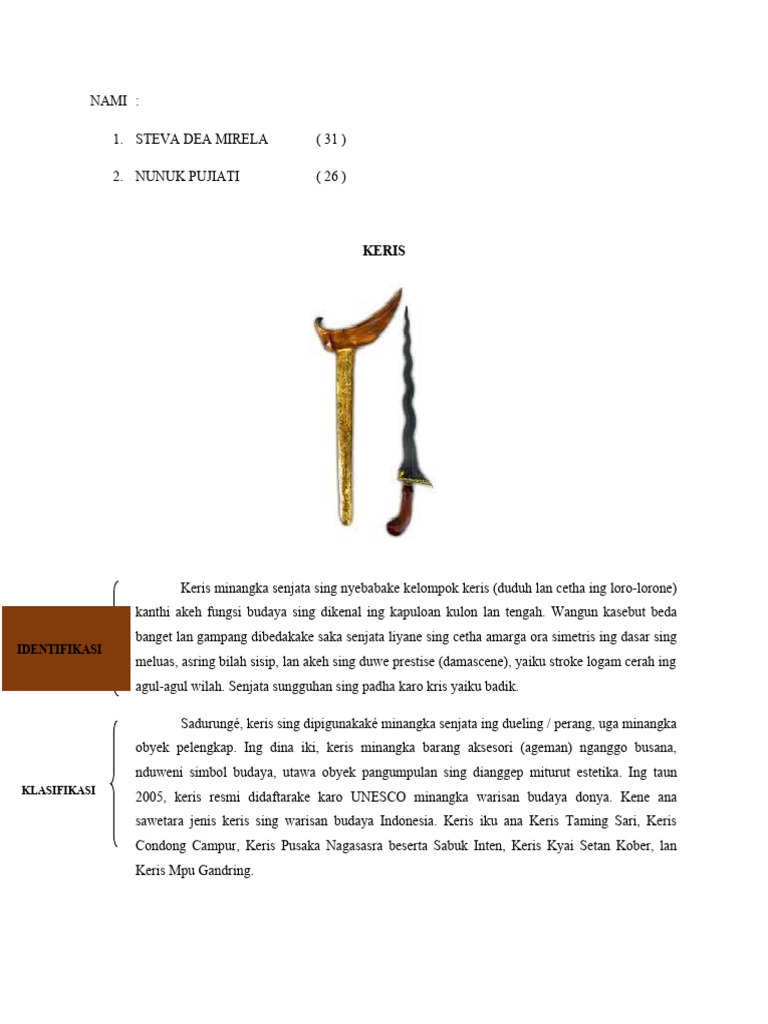 Keris B. Jawa | PDF