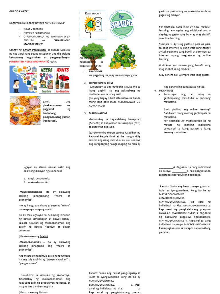 Grade 9 Week 1 | PDF