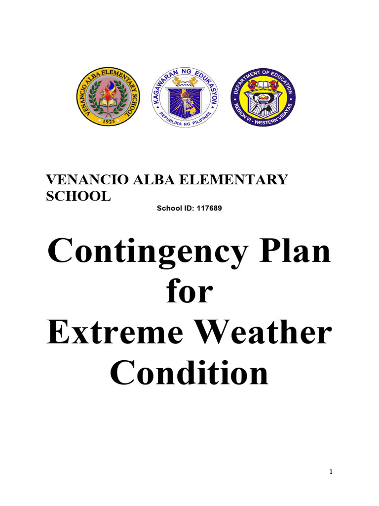CONTINGENCY-PLAN-2023-2024 | PDF | Tropical Cyclones | Flood