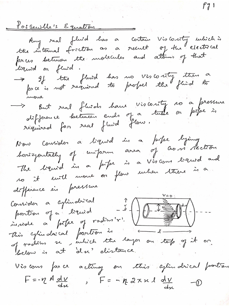 Poiseuille Equation and Torricelli | PDF