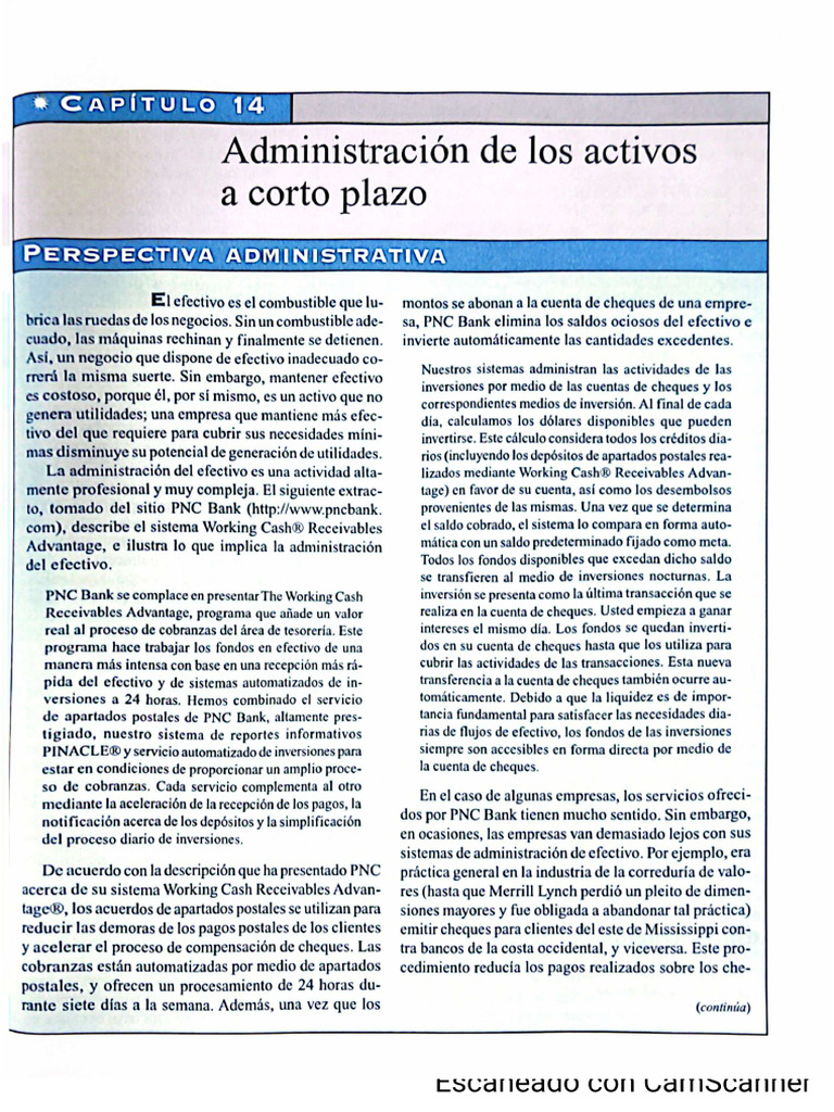 Capitulo 14 Administración de Los Activos A Corto Plazo | PDF
