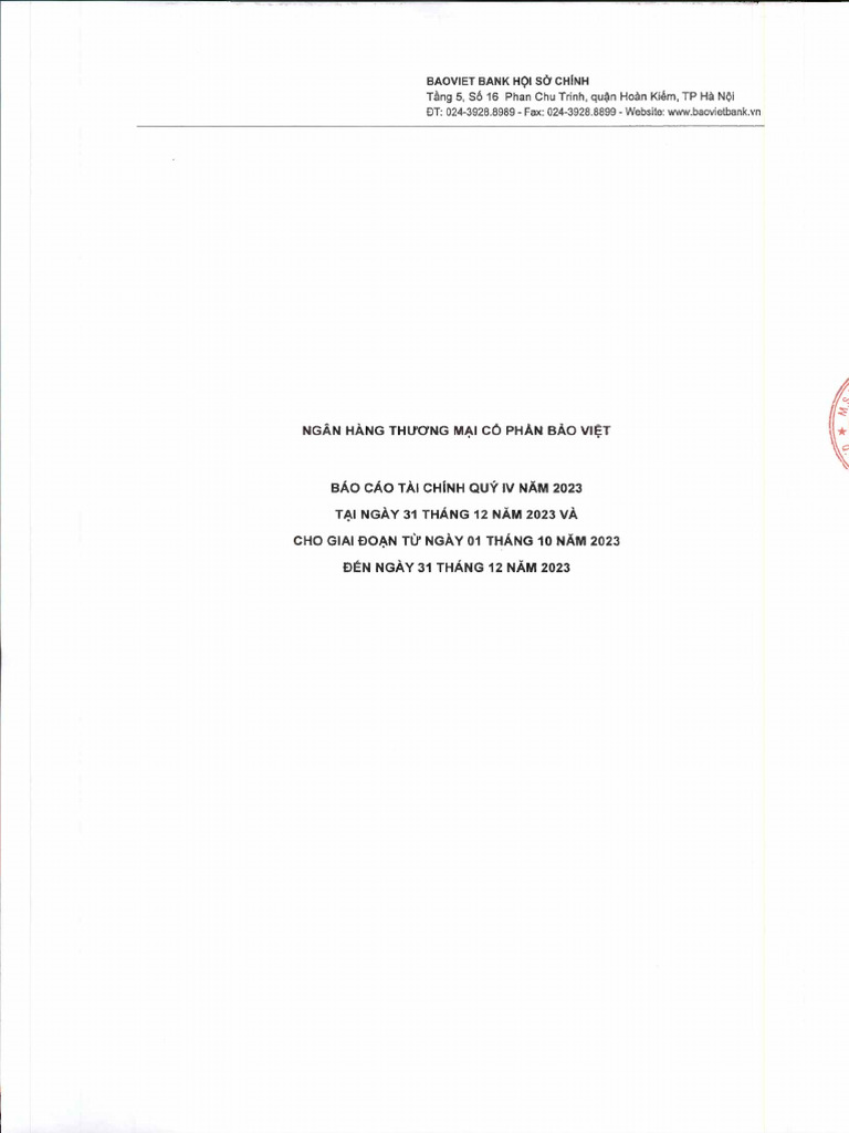 BVB - BCTC Quy 4 Nam 2023 | PDF