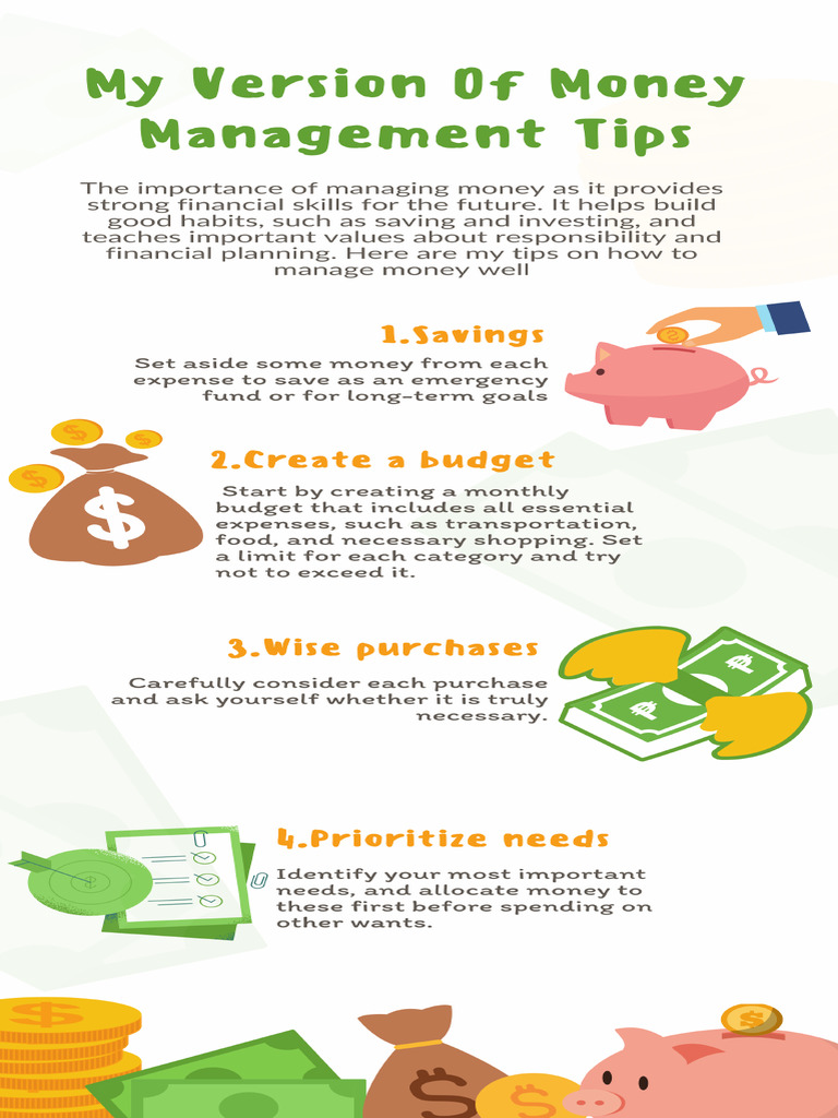 Green Orange Simple Money Management Tips Infographic_20240507_143621 ...