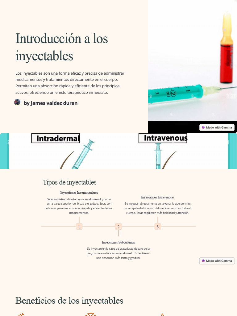 Introduccion A Los Inyectables | PDF | Inyección (medicina) | Medicamentos con receta