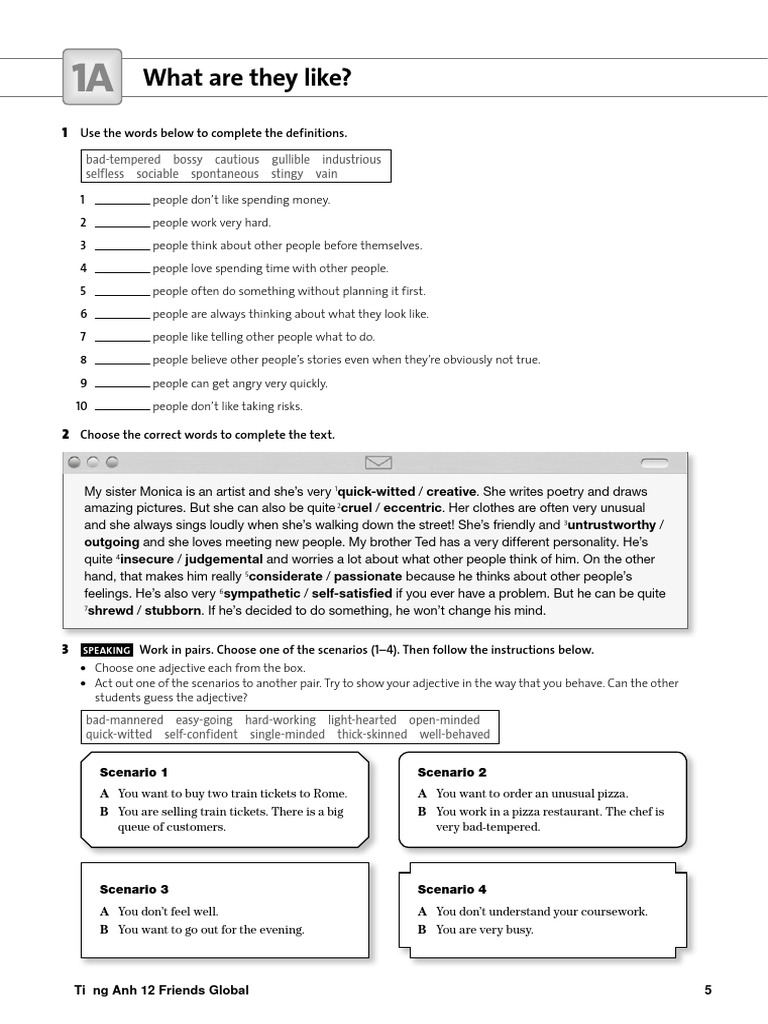 Workbook for 12 Friends Global | PDF