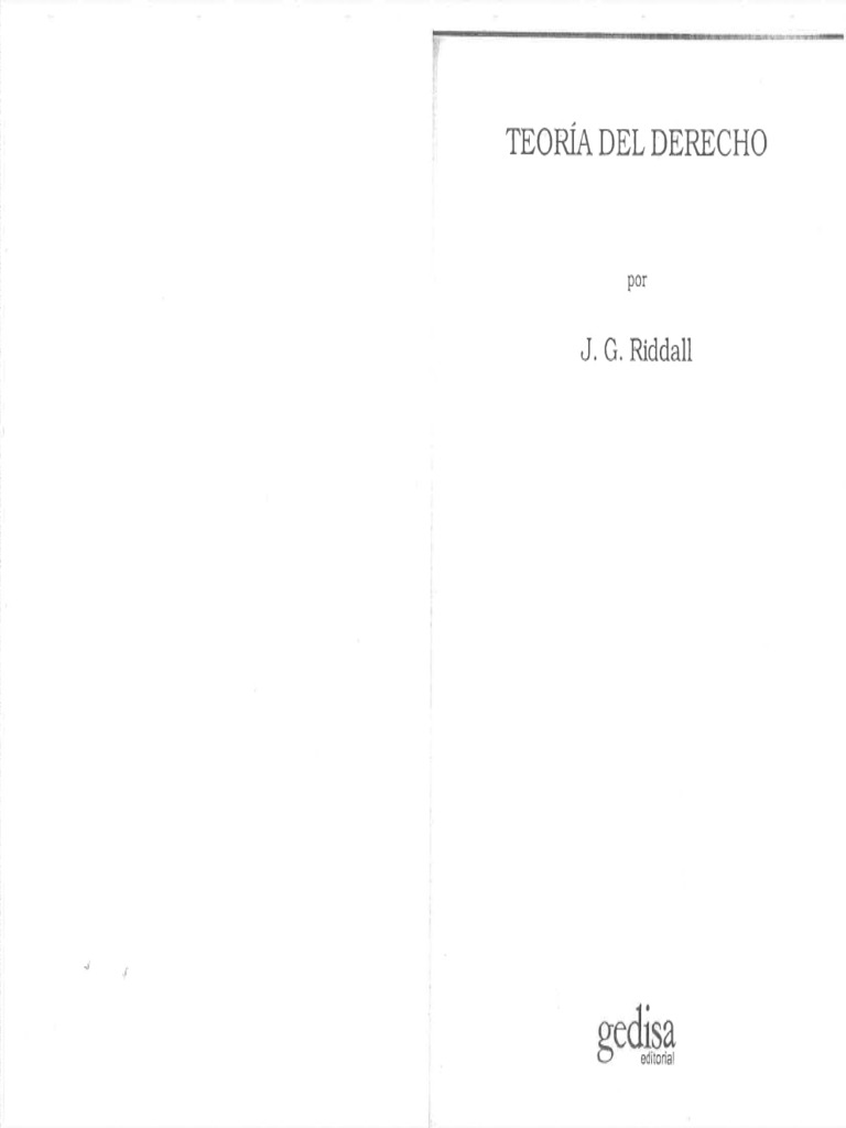 Ridall J.G. 1999 Teoria Del Derecho | PDF