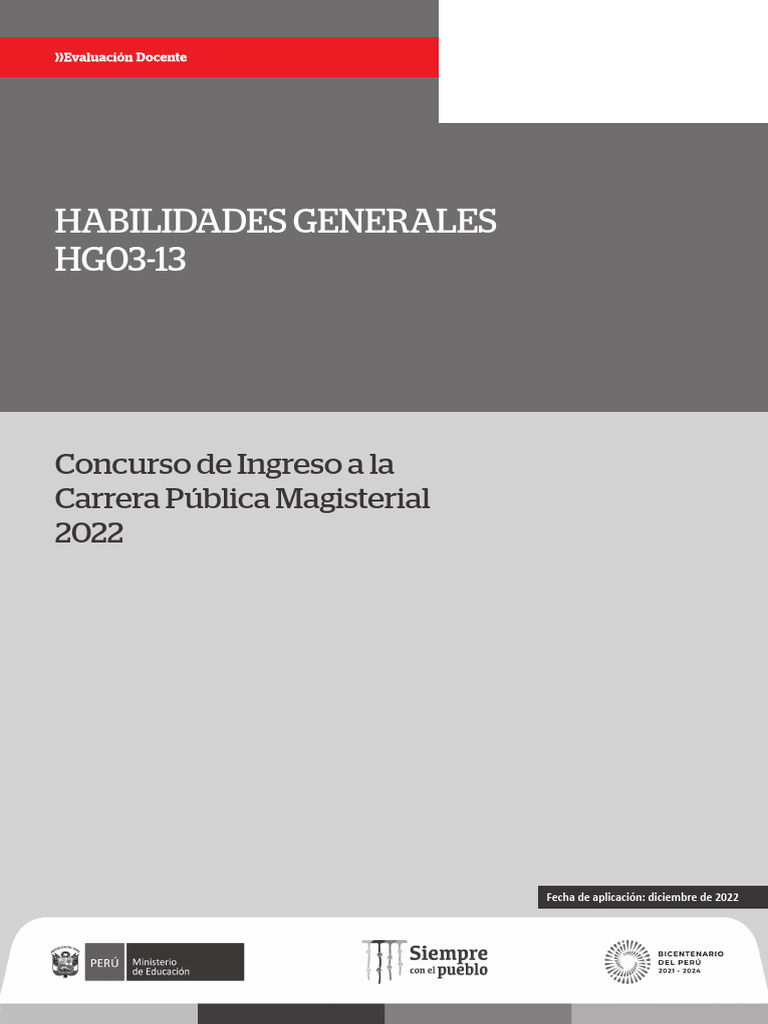 Hg03 13 Habilidades Generales f3 | PDF | Enseñando | Salón de clases