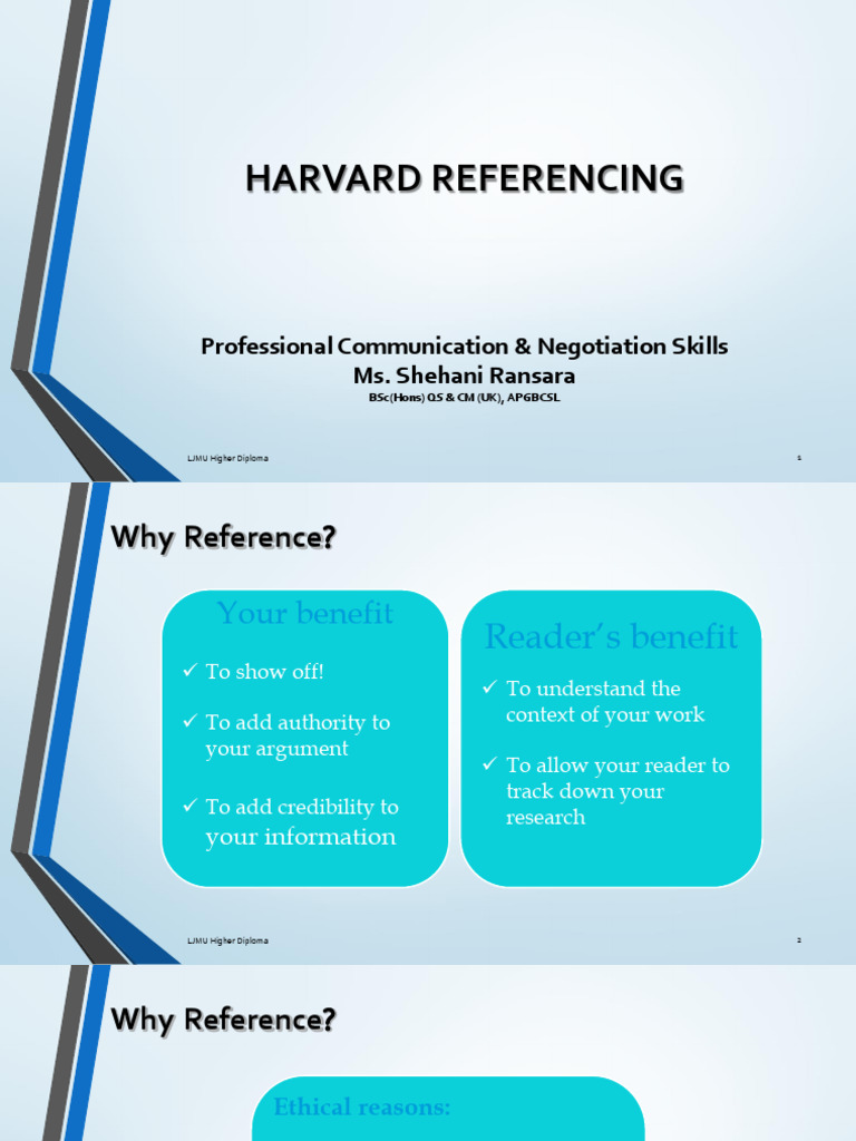 Session 9 - Harvard Referencing | PDF | Citation | Knowledge
