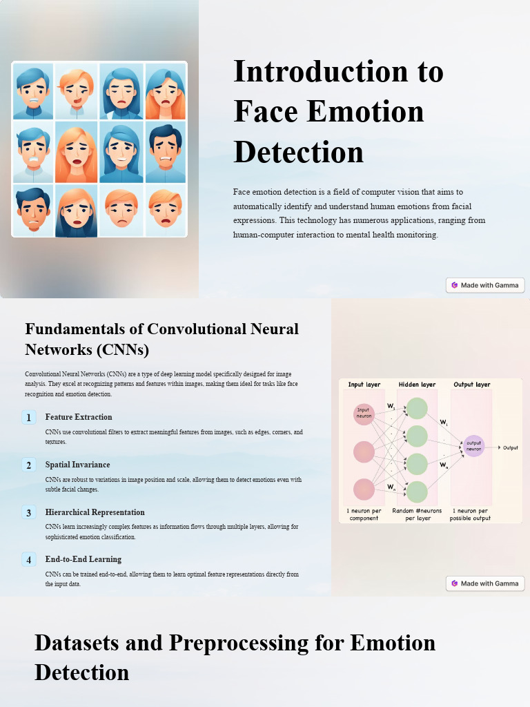 Introduction to Face Emotion Detection | PDF | Computer Science | Computing