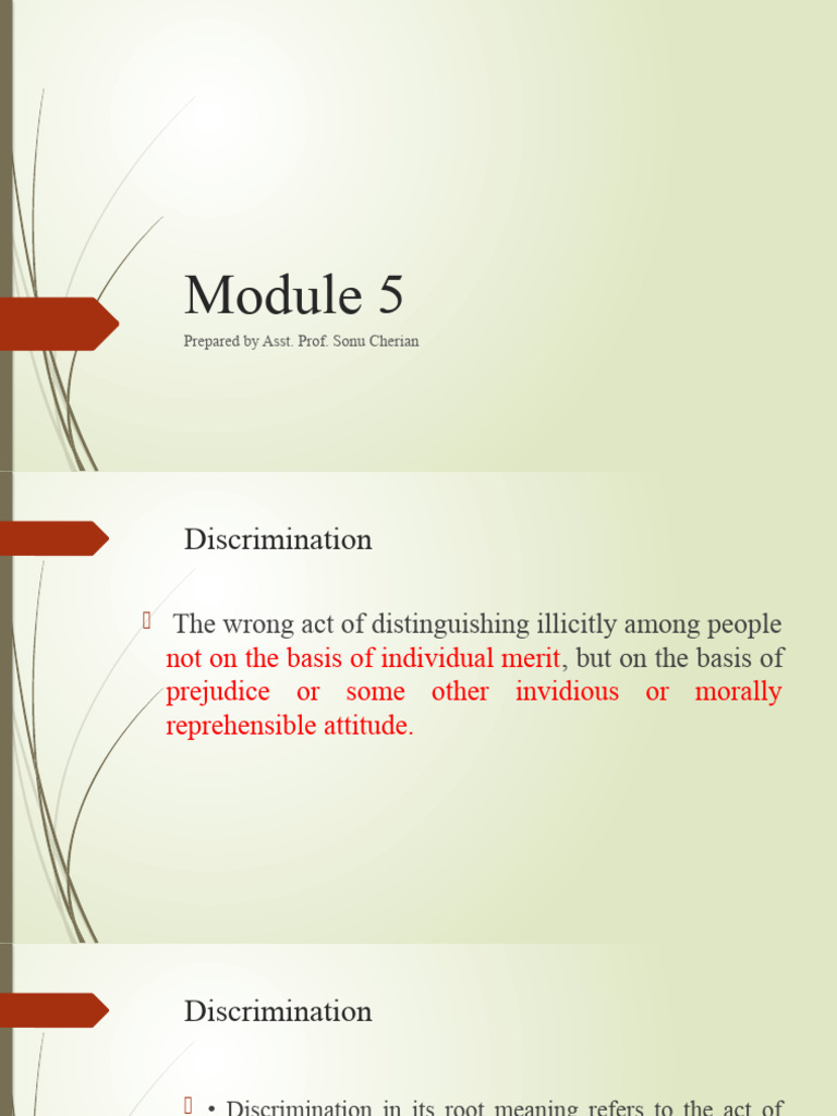 Understanding Job Discrimination Ethics | PDF | Discrimination ...