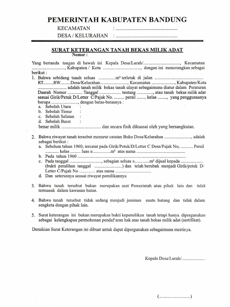 Warkah Kabupaten Bandung | PDF