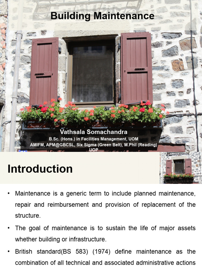 Building Maintenance Part II | PDF | Economies