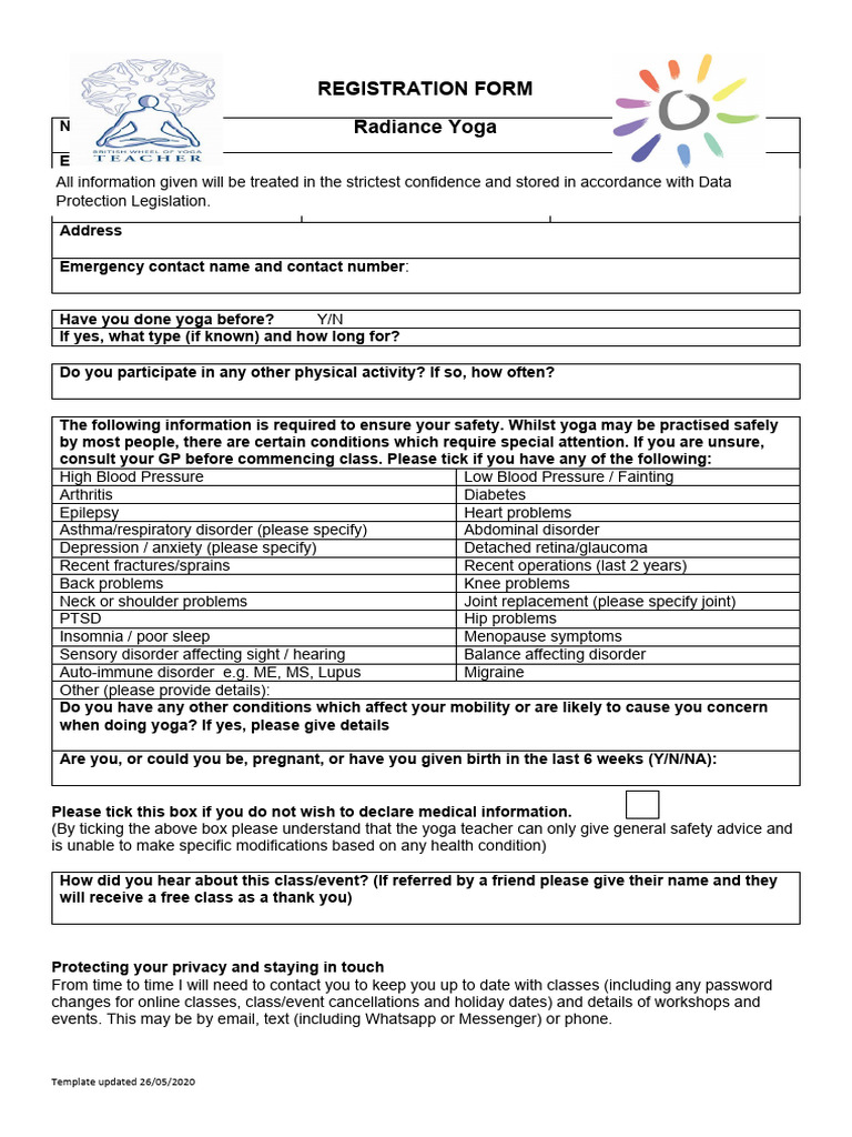 Registration Form April 2020 | PDF | Mental Disorder | Teachers