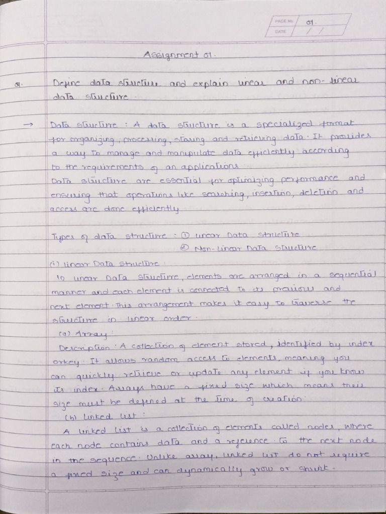 Data Structure Assignment 01 | PDF