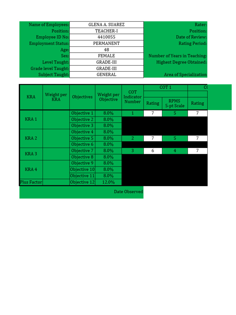 Automated Ipcrf For Teacher I Iii Sy 2020 2021 | PDF | Learning | Educational Technology