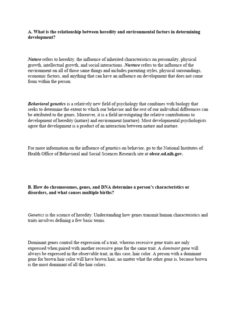 Module 2 - Human Development | PDF | Nature Versus Nurture | Adolescence