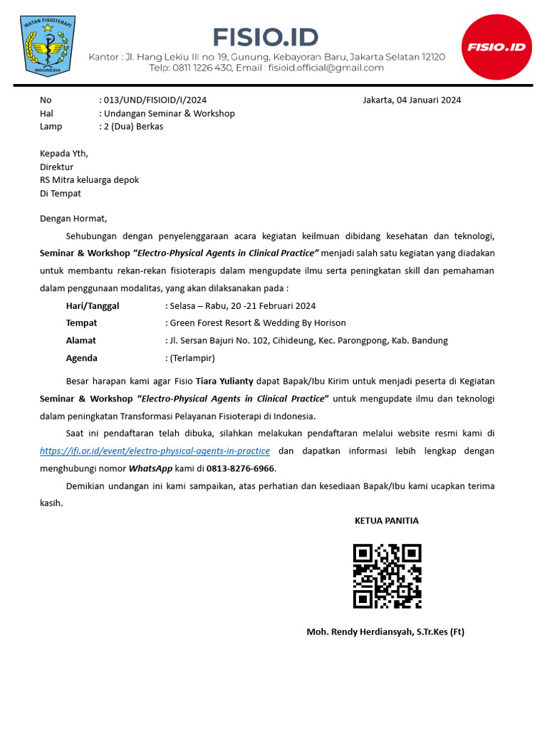 Seminar Fisioterapi: Modalitas Terbaru 2024 | PDF