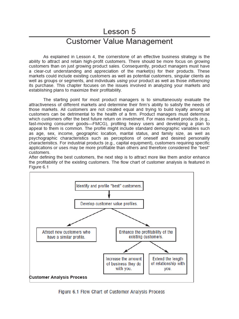Lesson 5 Customer Value MAnagement | PDF | Retail | Profit (Economics)