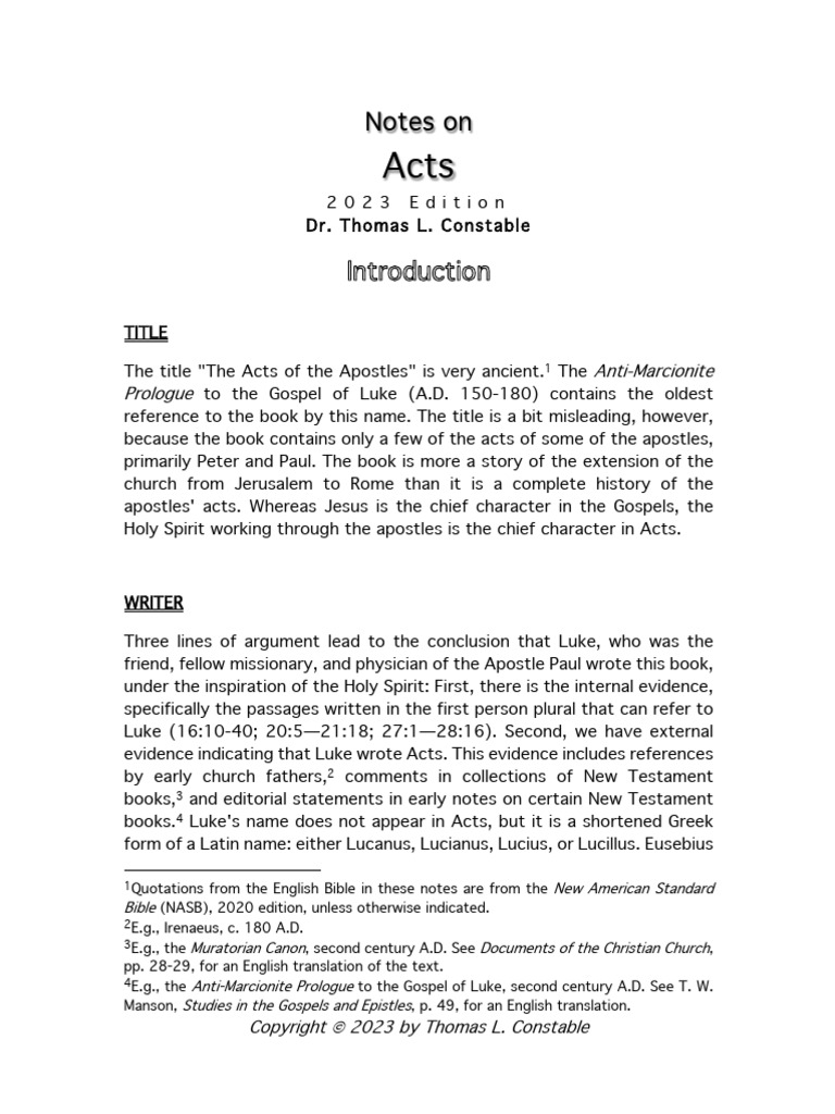 Acts | PDF | Acts Of The Apostles | Jesus